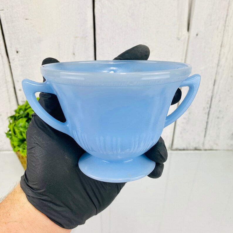 Vintage Pyrex Delphite Blue Sugar Bowl - Etsy