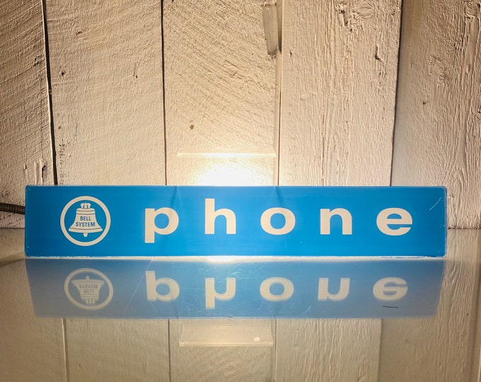 Vintage Bell Systeme Telephone Booth Sign Glass Plate Pay Phone - Etsy