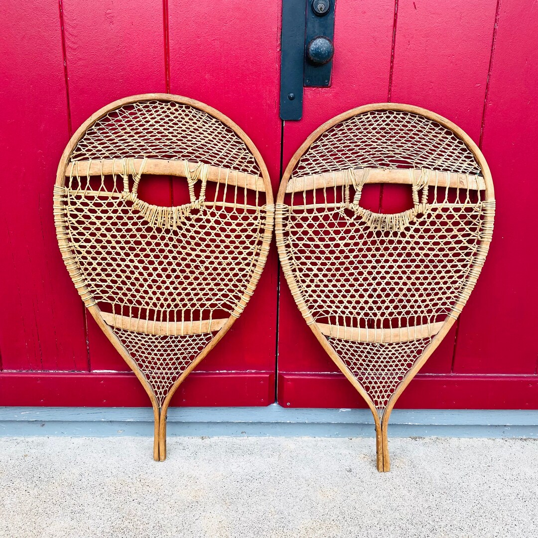 Vintage Wooden Native First Nation Bear Paws Snowshoe - Etsy