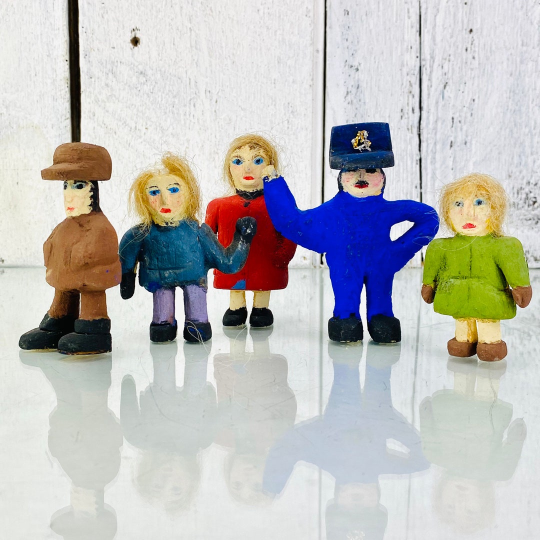 Vintage Character Carving in Wood Folk Art - Etsy