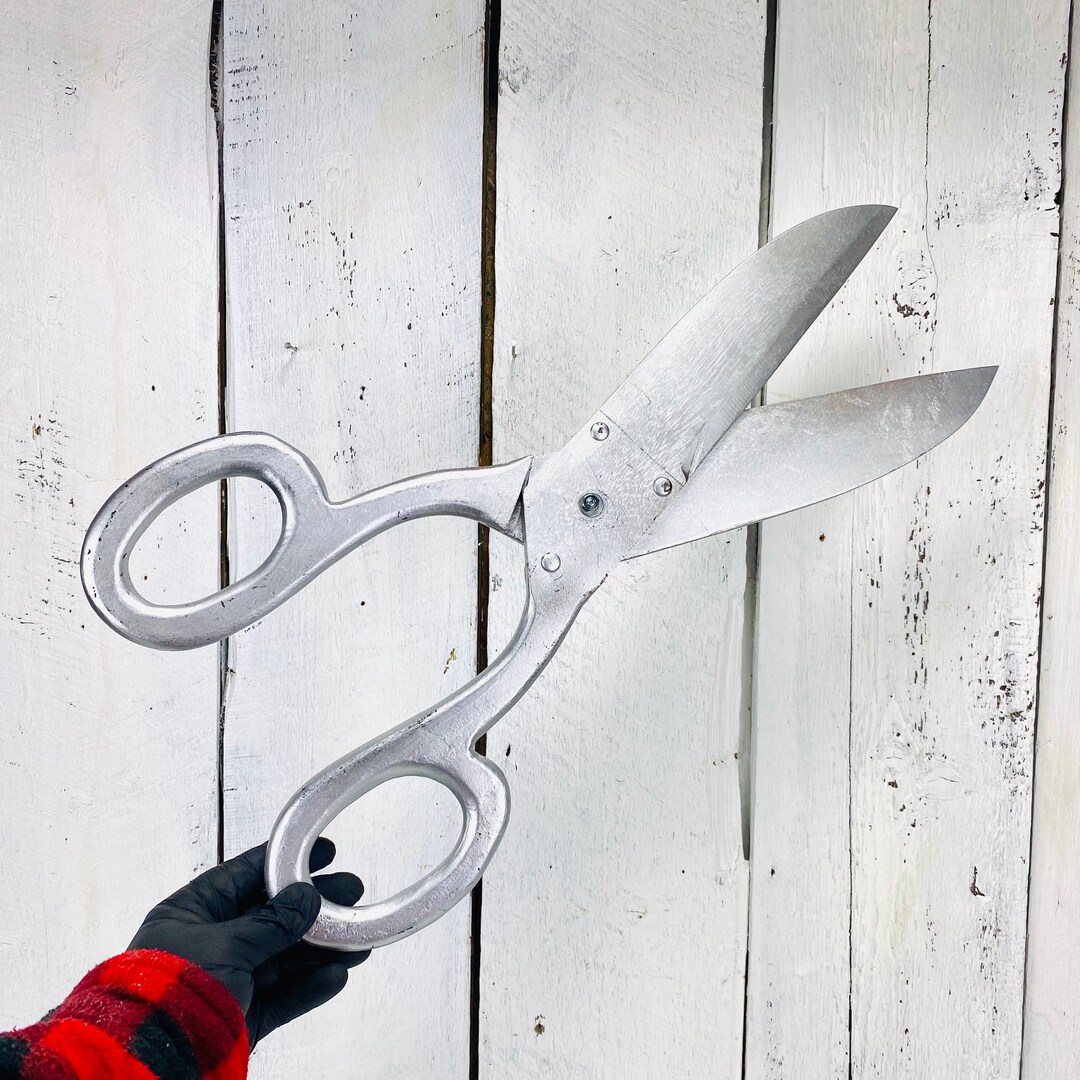 Antique Large Wooden Carved Scissors Sewing Workshop Display - Etsy