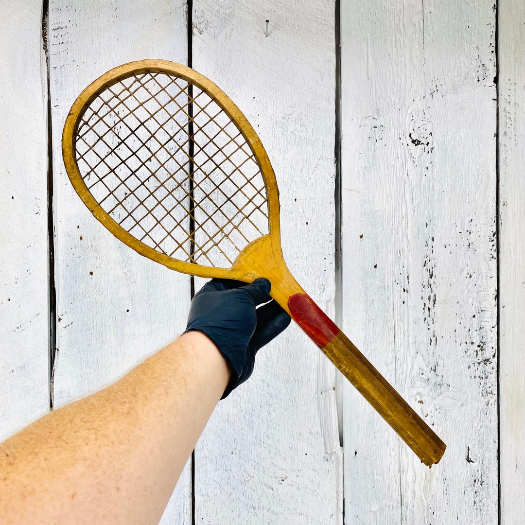 Antique Wooden Primitive Badminton Racket - Etsy