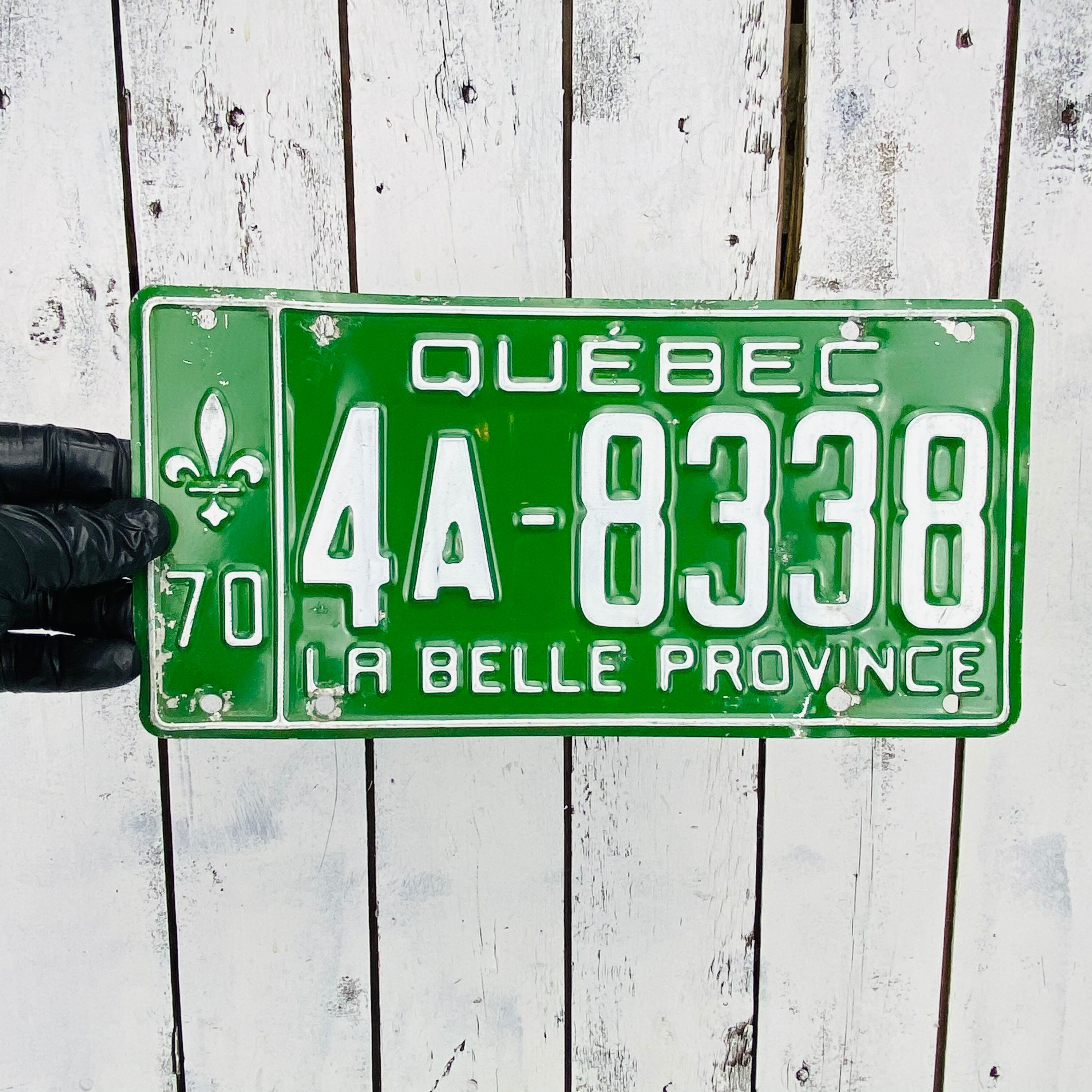 Vintage 1970 Quebec license plate automobile ID wall hanging | Etsy