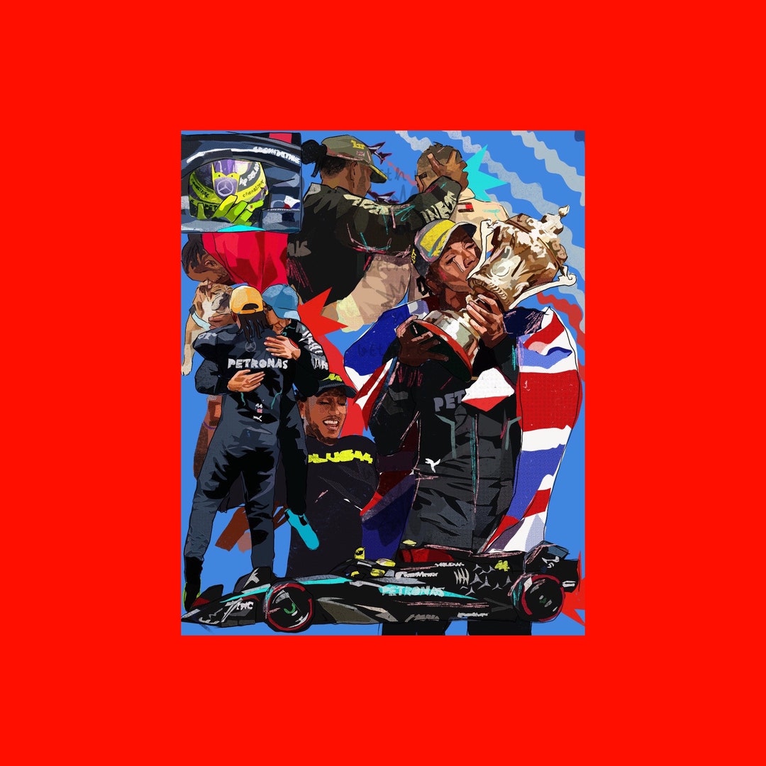 Lewis Hamilton Print Formula One Mercedes British GP Edition - Etsy