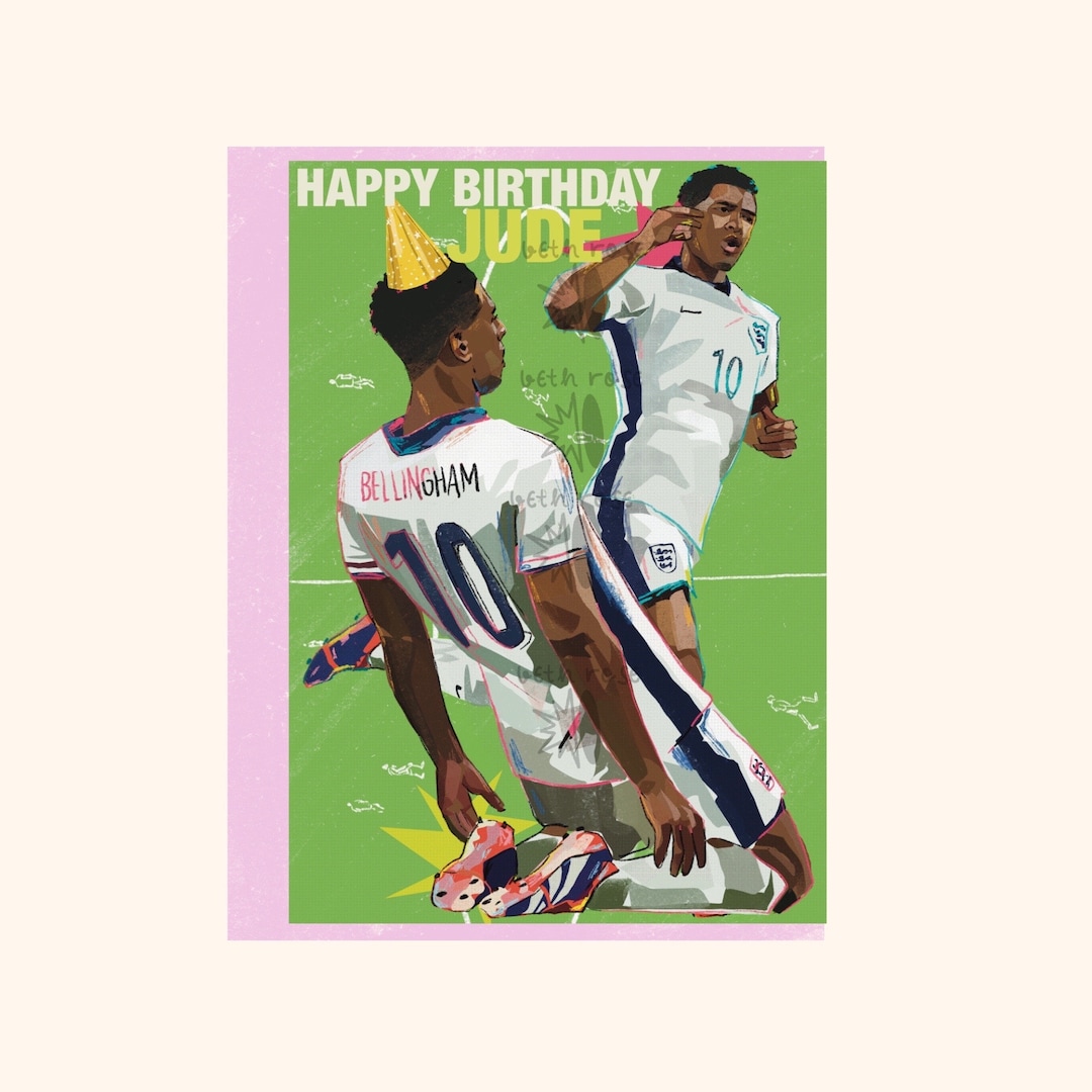 Jude Bellingham Birthday Card A5 Greetings Card - Etsy