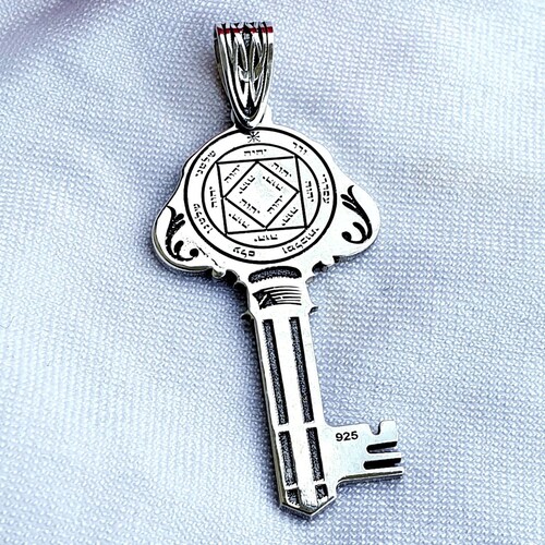 Handcrafted 925 Sterling Silver Key of Solomon Pendant - Etsy