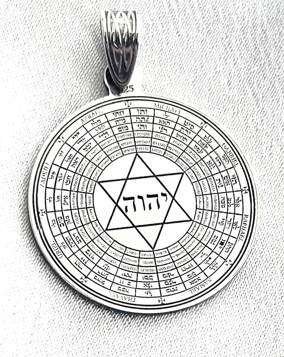 Talisman 72 ANGELS / Kabbalah Talisman, - 14k-9k Yellow Gold 925 ...