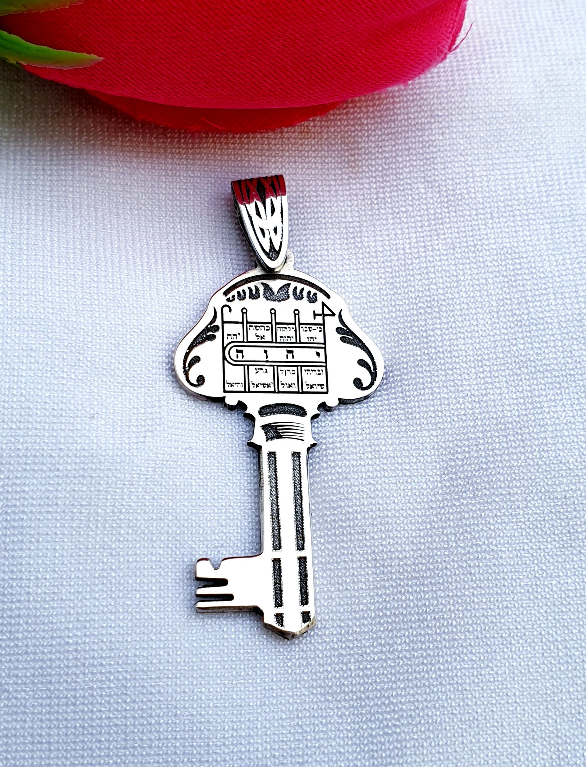 Key of Solomon Open Doors Moon Pentacle in Sterling Silver 925 - Etsy