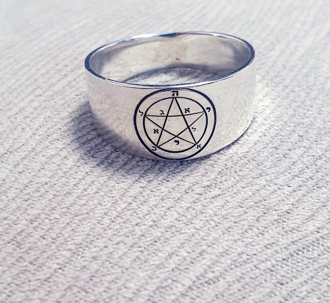 The First Pentacle of Mercury. Lucky Ring. Silver 925/personalization ...