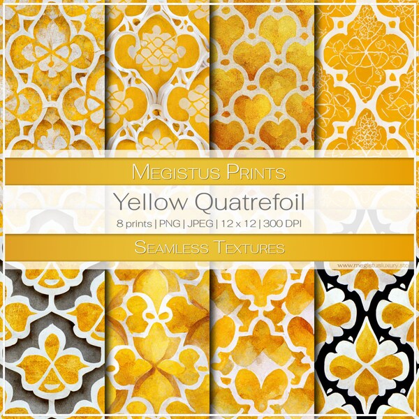 Yellow Quatrefoil - Etsy