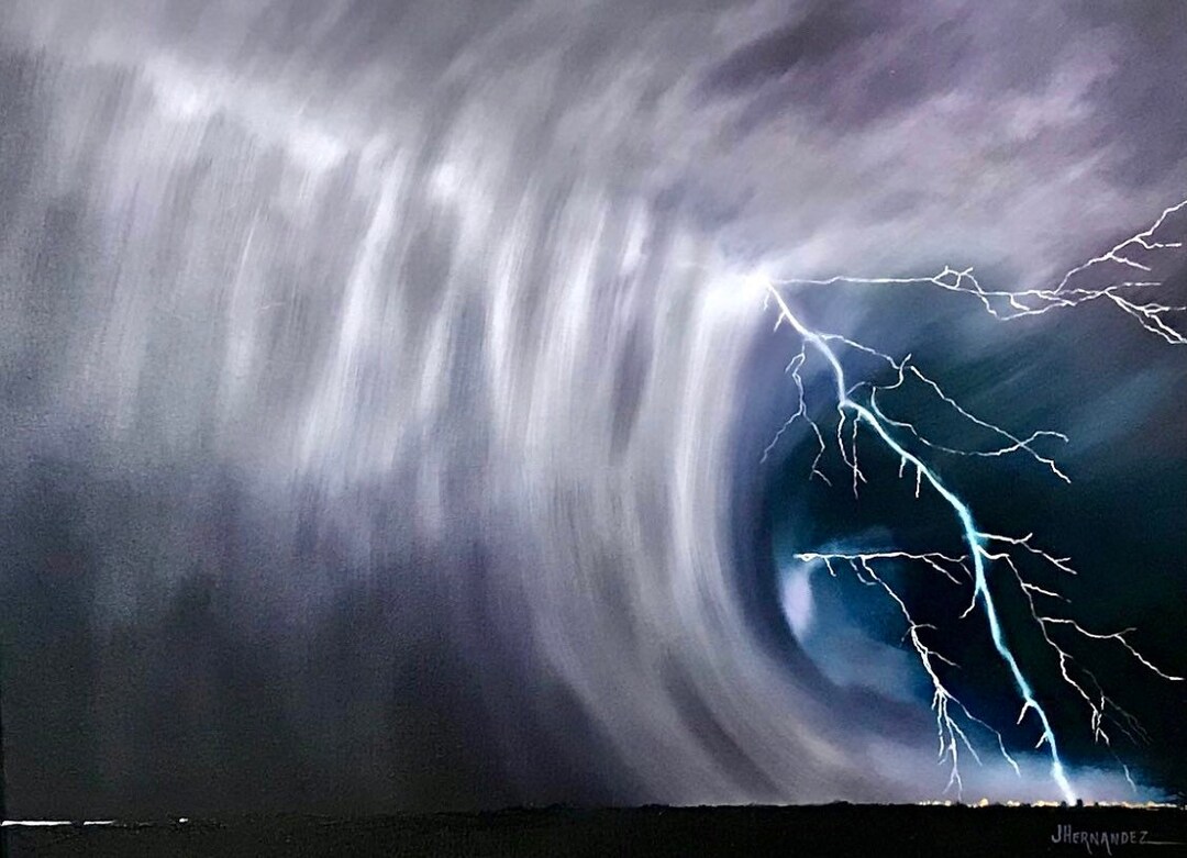 Tidal Wave of Thunder Stormchaser Inspiration Original Oil Painting - Etsy