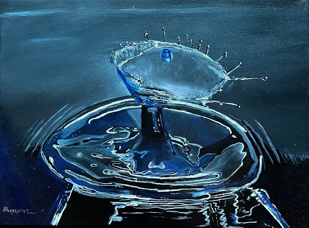 Droplet Siphon Realistic Original Oil Painting - Etsy