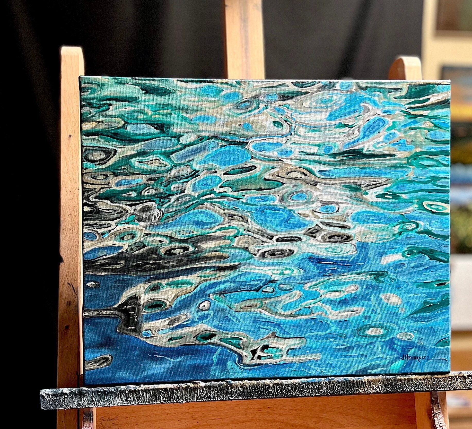 Smooth Fluidity Original Oil Painting Celebrating the Mesmerizing ...