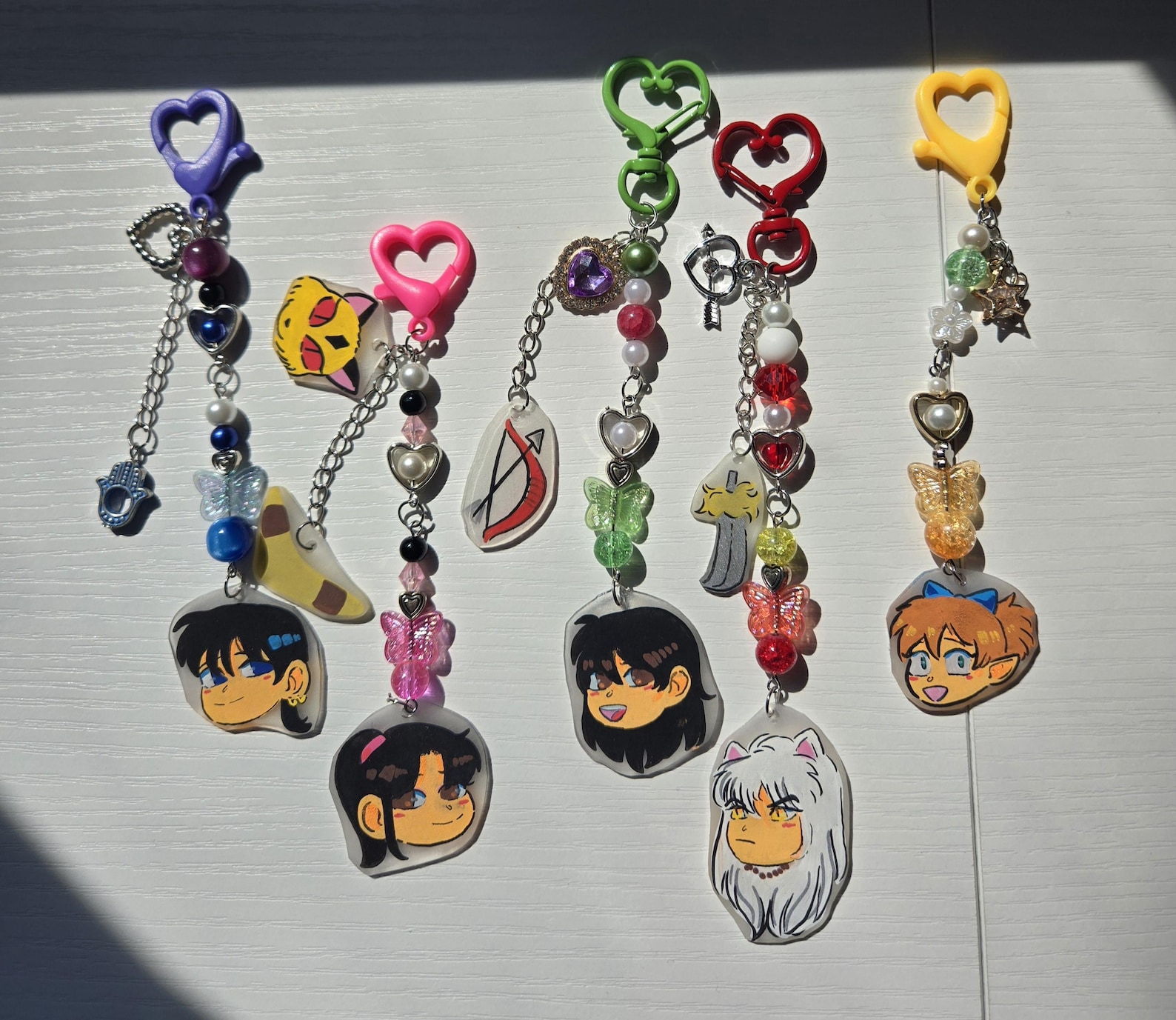 Handmade Inuyasha Keychain: Beaded Anime Jewelry Gift - Etsy