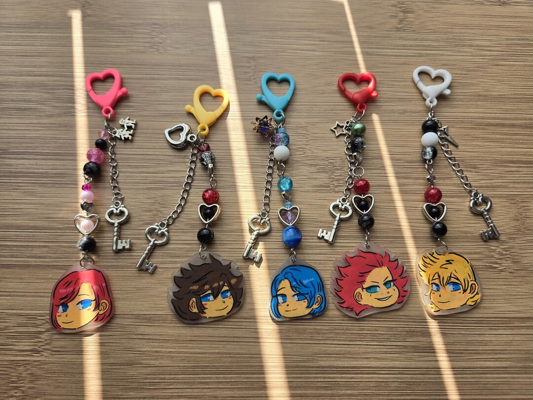 Handmade Kingdom Hearts Keychain Anime Gamer Gift Cute Collectible ...