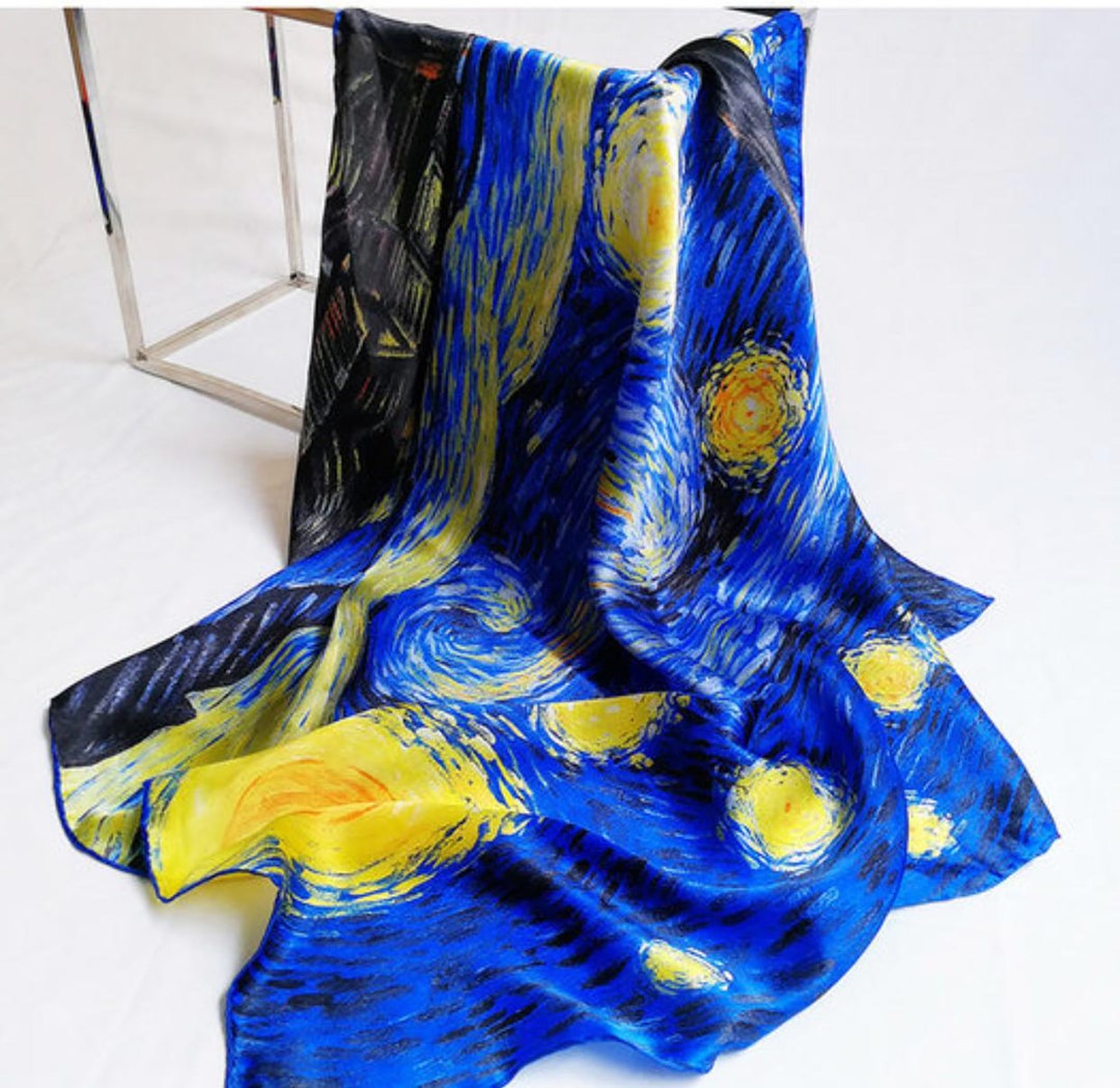 Handkerchief Vincent Van Gogh Scarf Picture Starlight Night - Etsy