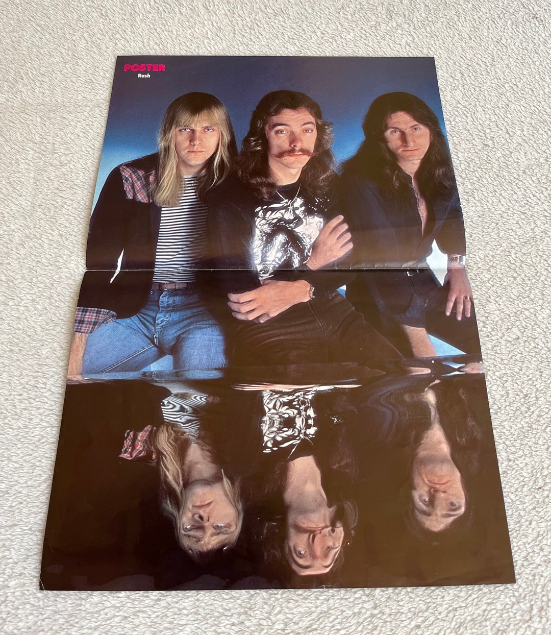 Rush 1977 Swedish Poster Magazine 1970s Neil Peart Geddy Lee Alex ...