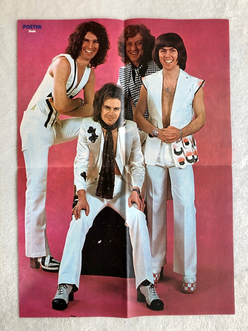 SLADE 1974 Swedish Poster Magazine 1970s Jim Lea Don Powell | Etsy