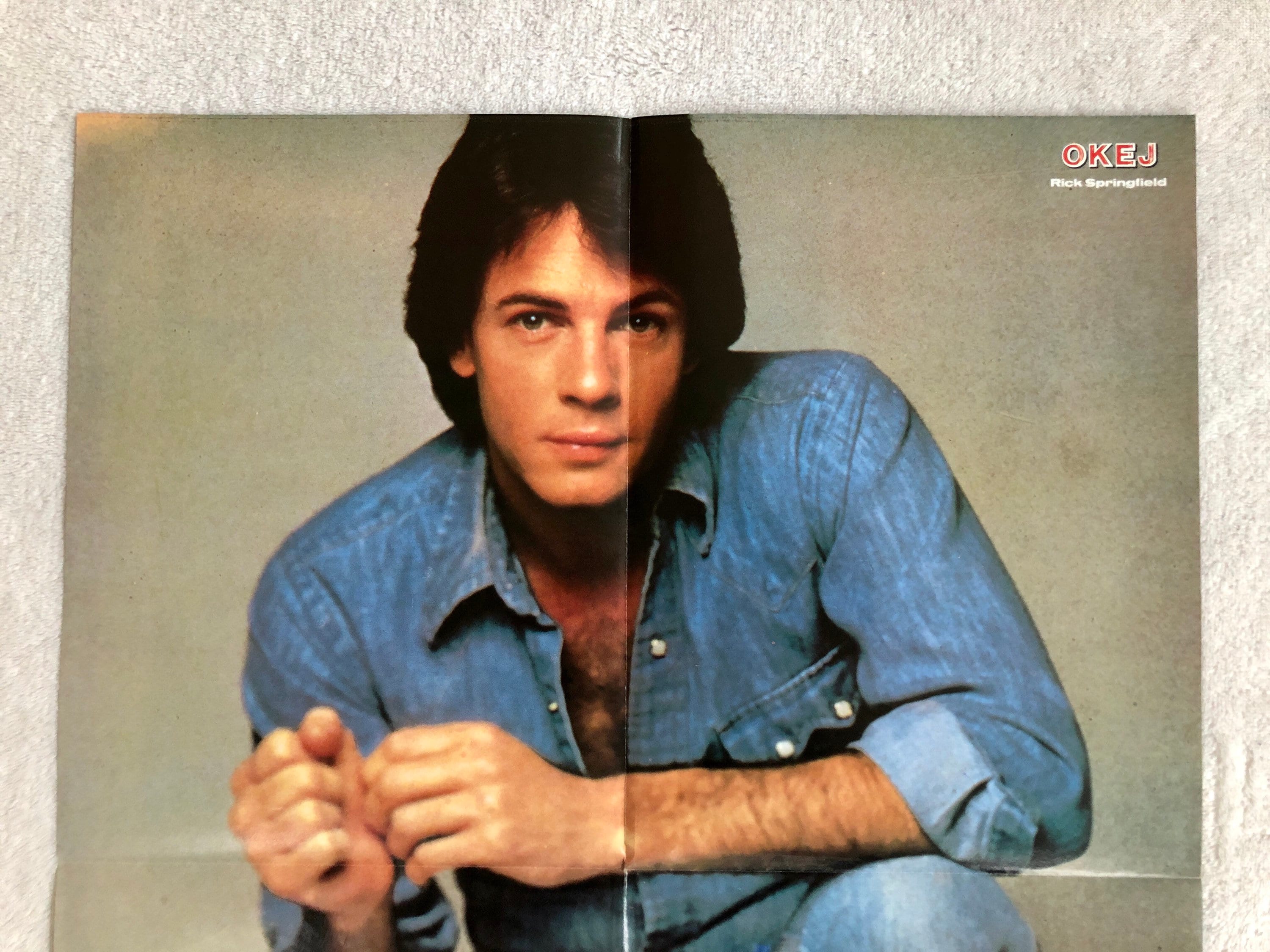 Rick Springfield 1984 Swedish Poster Magazine OKEJ 1980s - Etsy 日本