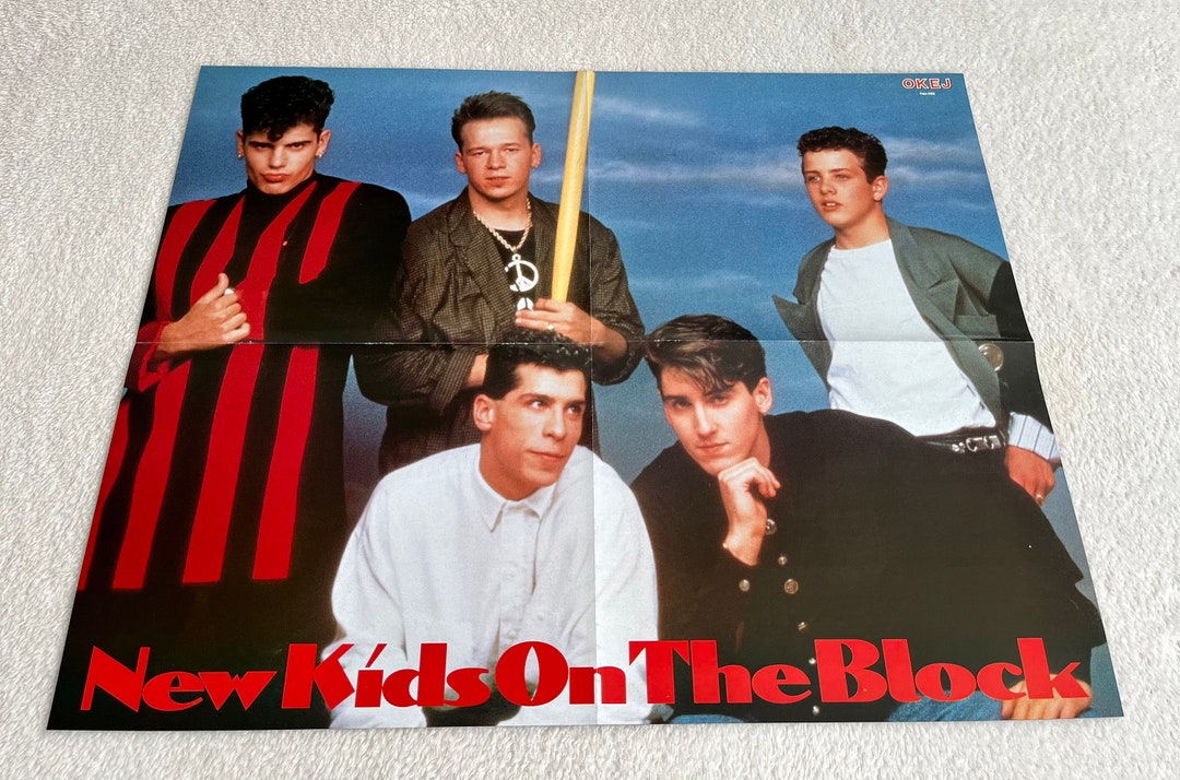 New Kids on the Block 1990 NKOTB Swedish Poster Magazine OKEJ Jonathan ...
