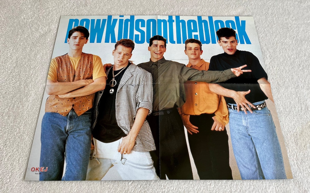 New Kids on the Block 1990 NKOTB Swedish Poster Magazine OKEJ Jonathan ...