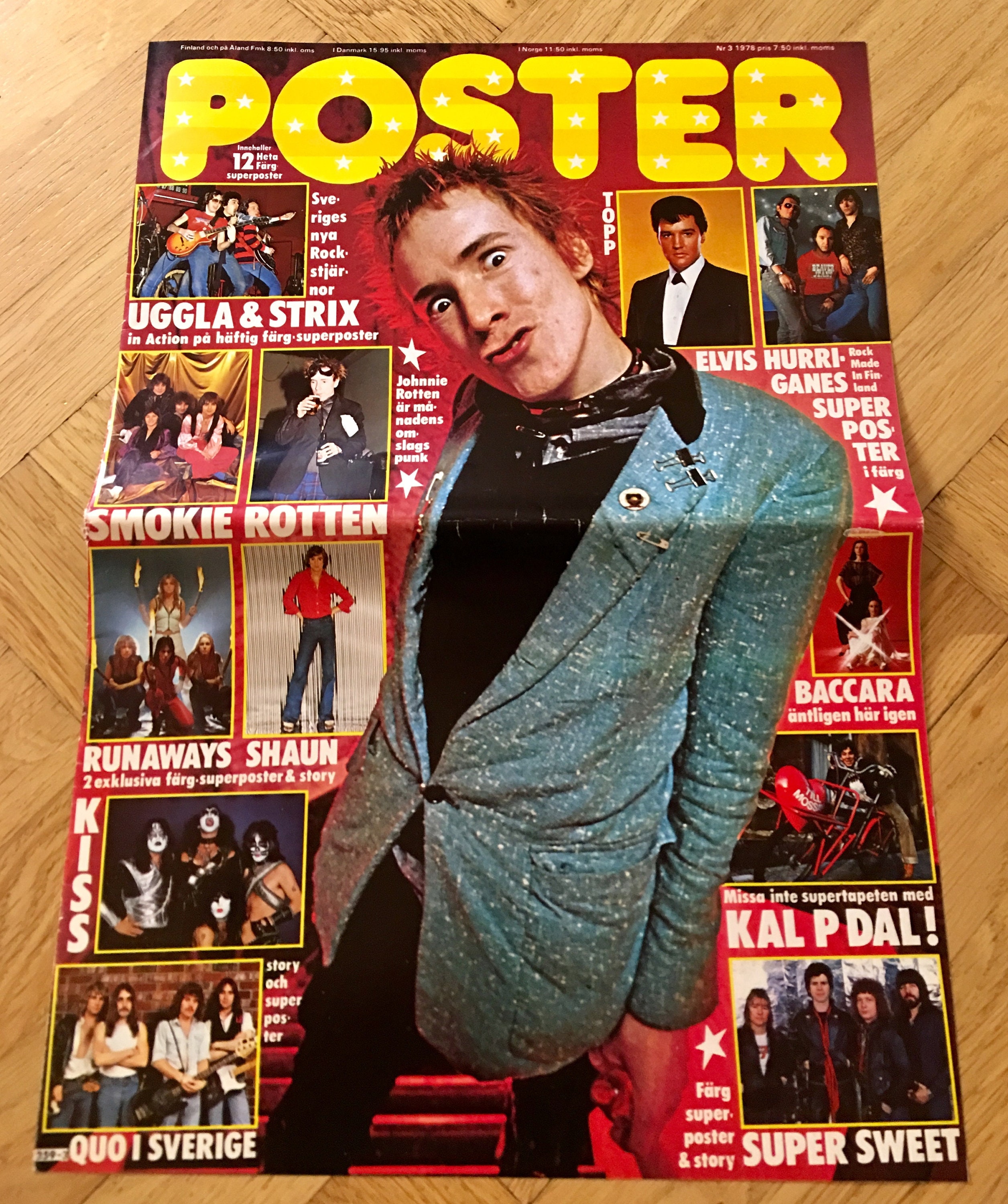 Sex Pistols Johnny Rotten John Lydon Poster 1978 Punk Band Etsy 3400