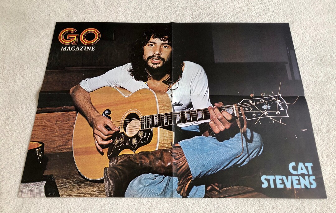 Cat Stevens Poster 1974 Swedish Poster Music Magazine GO 1970s Vintage ...