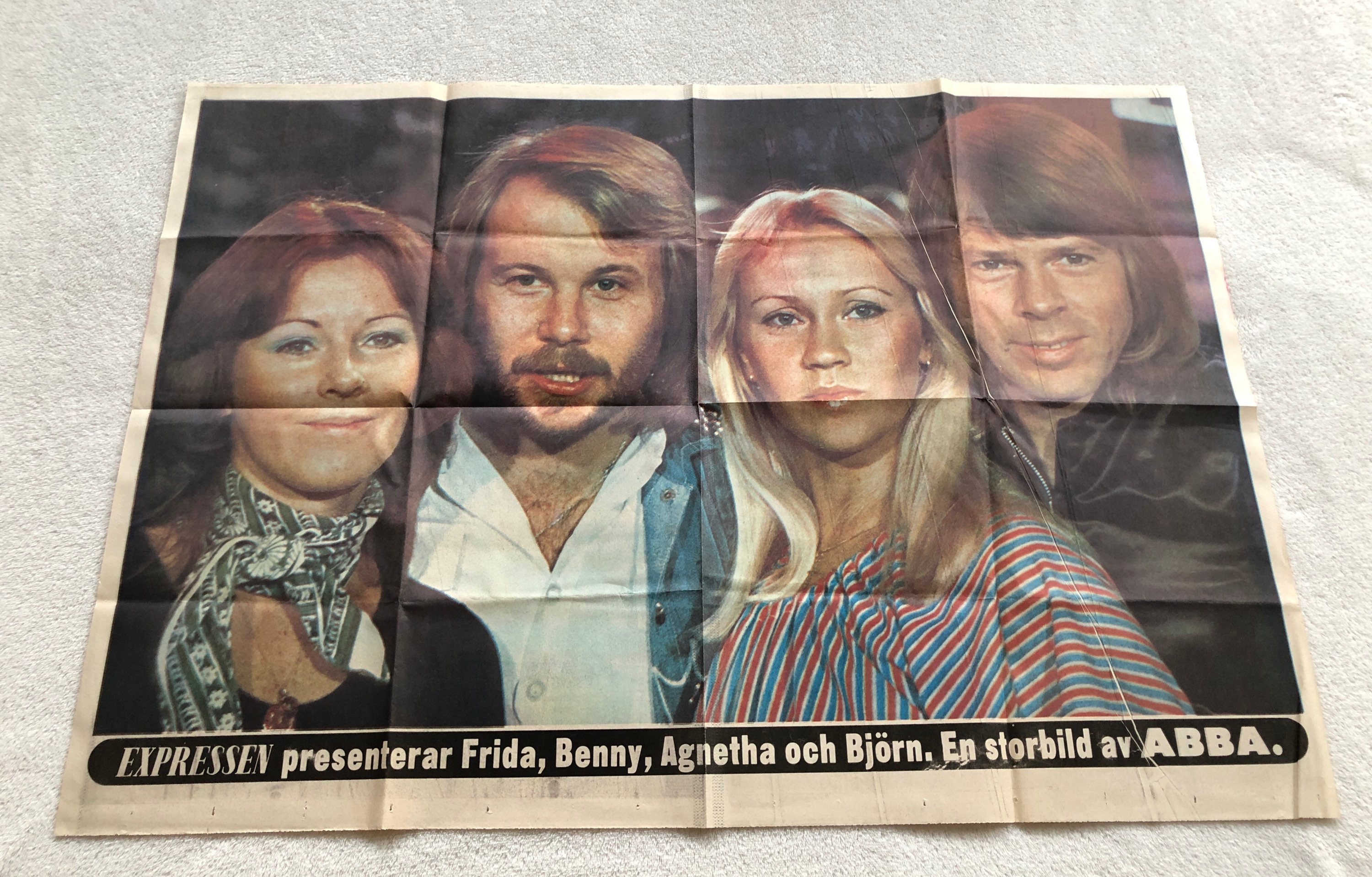 ABBA 1977 Swedish Magazine Poster 1970s Björn Ulvaeus Agnetha - Etsy