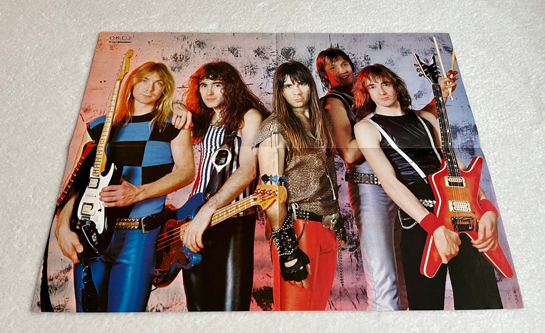 IRON MAIDEN 1983 Swedish Poster Magazine OKEJ 1980s Bruce Dickinson ...