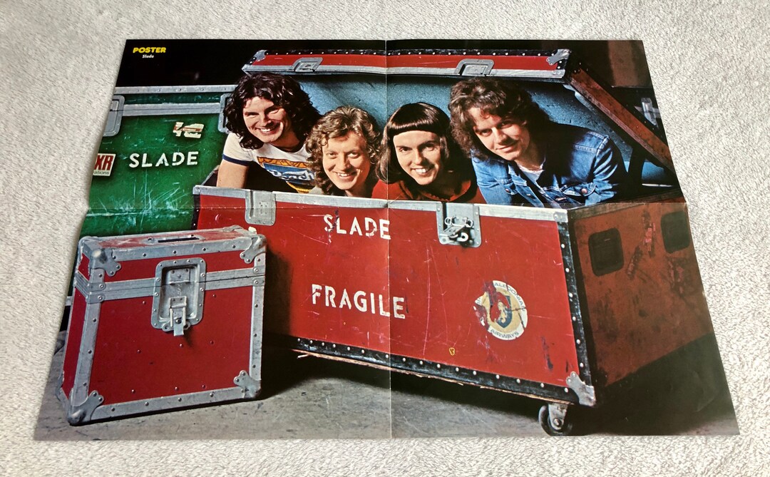 Slade 1977 Swedish Poster Magazine 1970s Jim Lea Don Powell Noddy ...