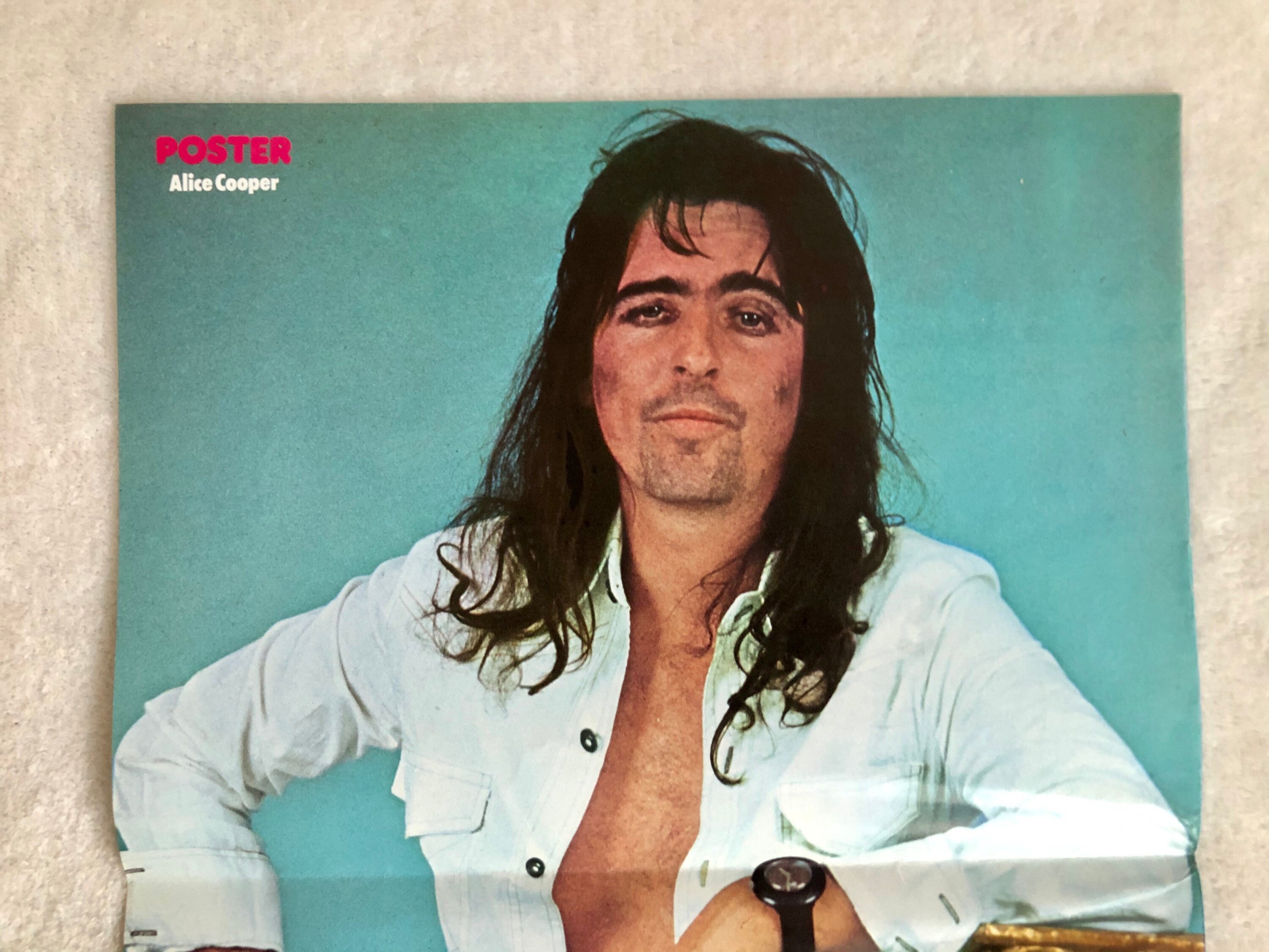 Alice Cooper Poster 1975 Monster Snake Zweedse Poster Magazine jaren ...