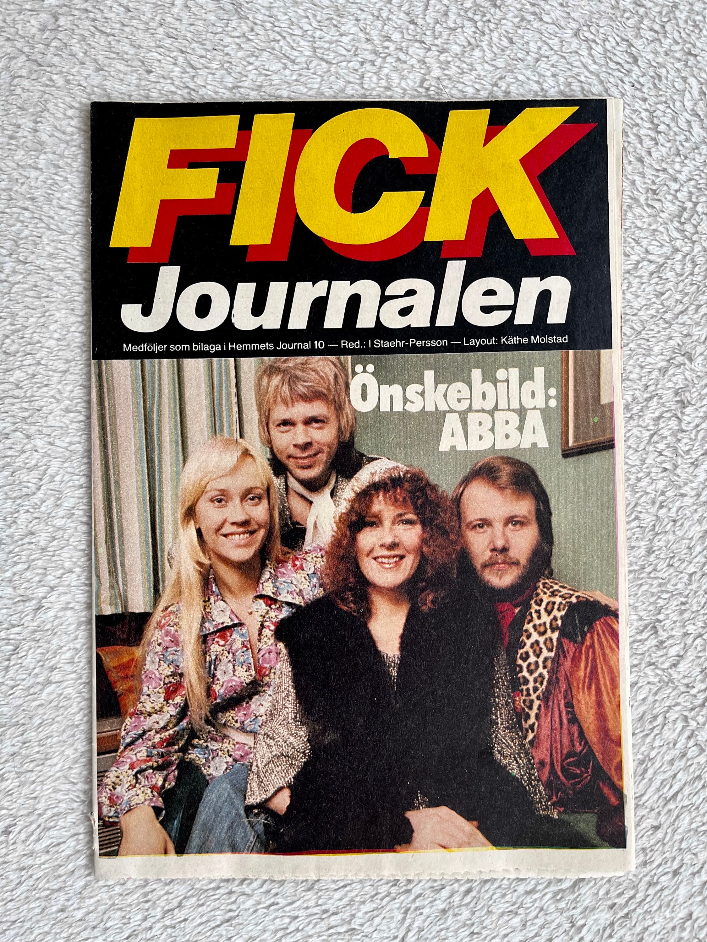 ABBA 1977 Swedish Magazine Poster 1970s Björn Ulvaeus Agnetha Fältskog ...