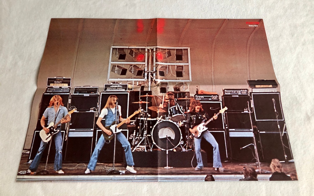 Status Quo Live 1975 Swedish Poster Magazine 1970s John Coghlan Rick ...