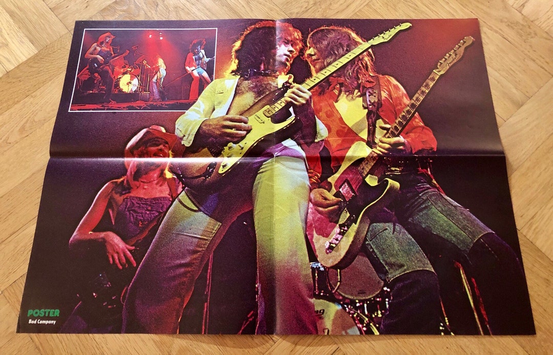 BAD COMPANY Poster 1975 Swedish Poster Magazine 1970s Paul Rodgers Boz ...