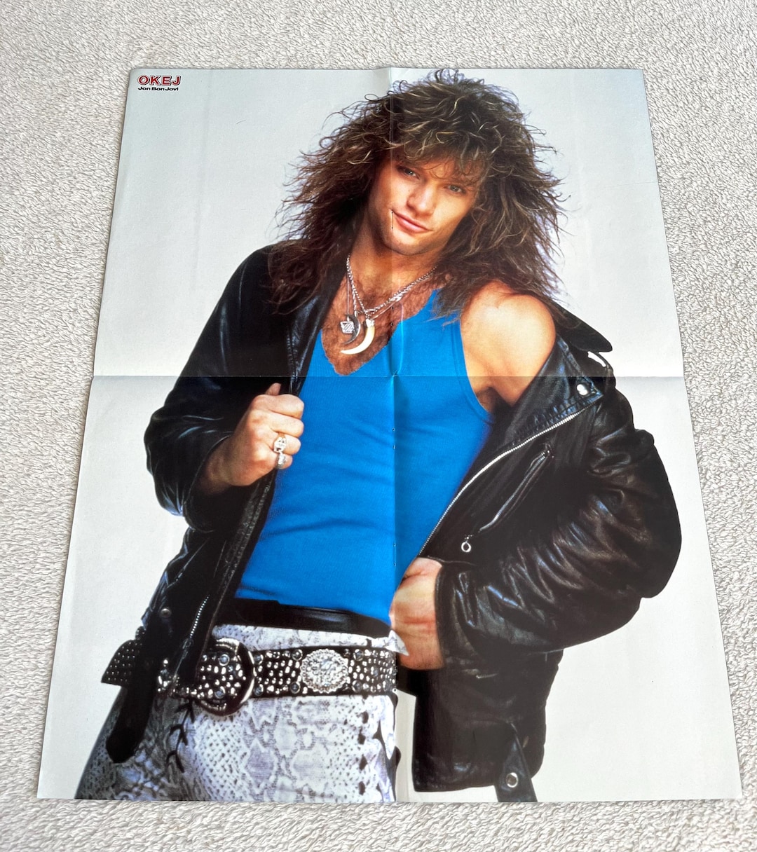 Bon Jovi 1987 Jon Bon Jovi Richie Sambora Swedish Poster Music Magazine ...