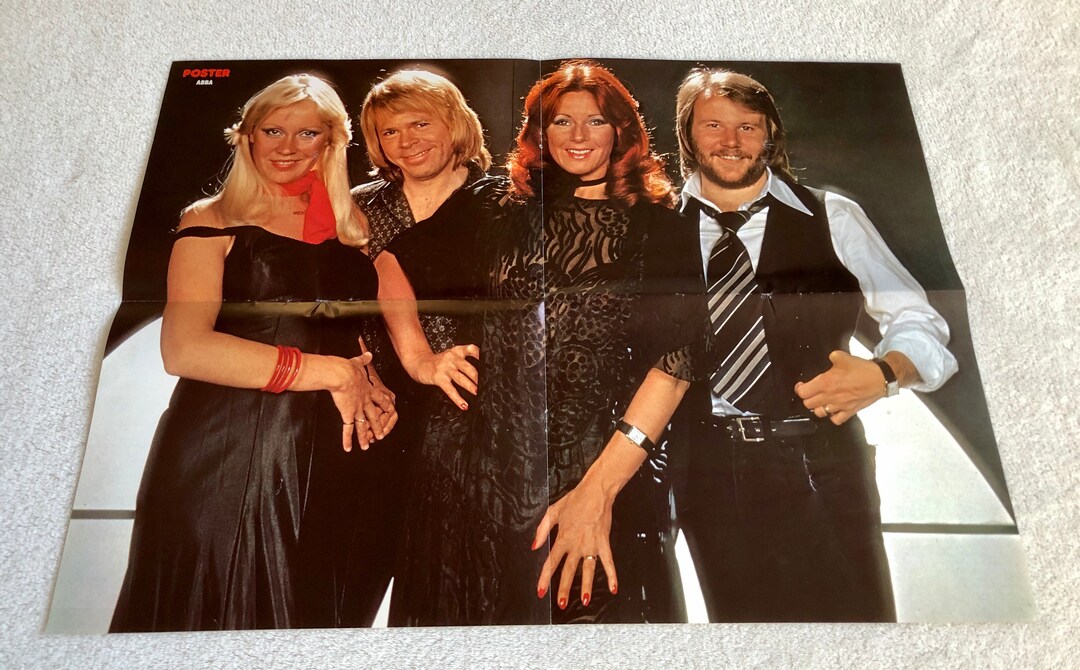 ABBA Poster 1977 Swedish Poster Music Magazine 1970s Björn Ulvaeus Agnetha Fältskog Benny ...