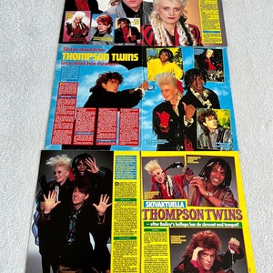Thompson Twins 1985 Clips Swedish Poster Music Magazine OKEJ 1980s Tom ...