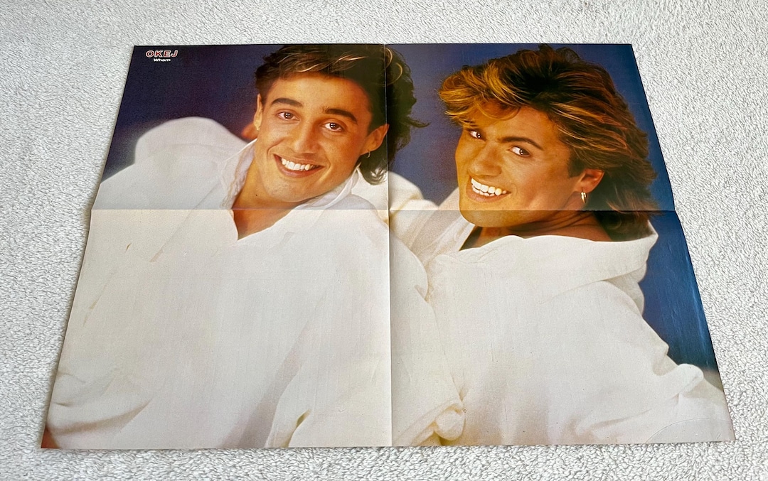 Wham 1984 George Michael Andrew Ridgeley Swedish Poster Music Magazine ...