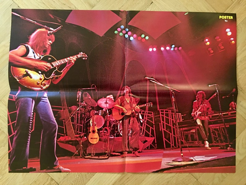 YES Poster Live 1977 Swedish Poster Magazine 1970s Steve Howe Alan ...