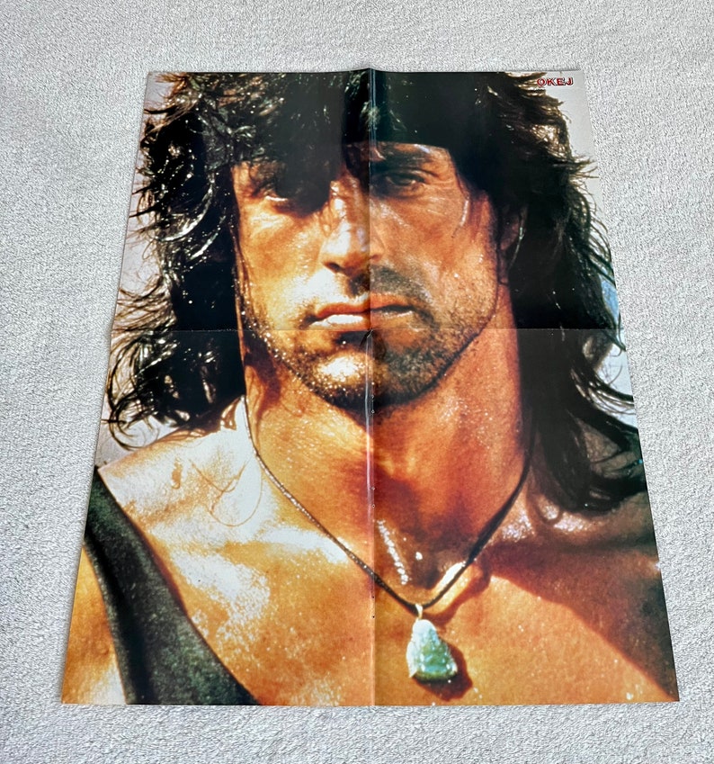 Sylvester Stallone 1988 Rambo Rocky Movie Swedish Poster Music - Etsy
