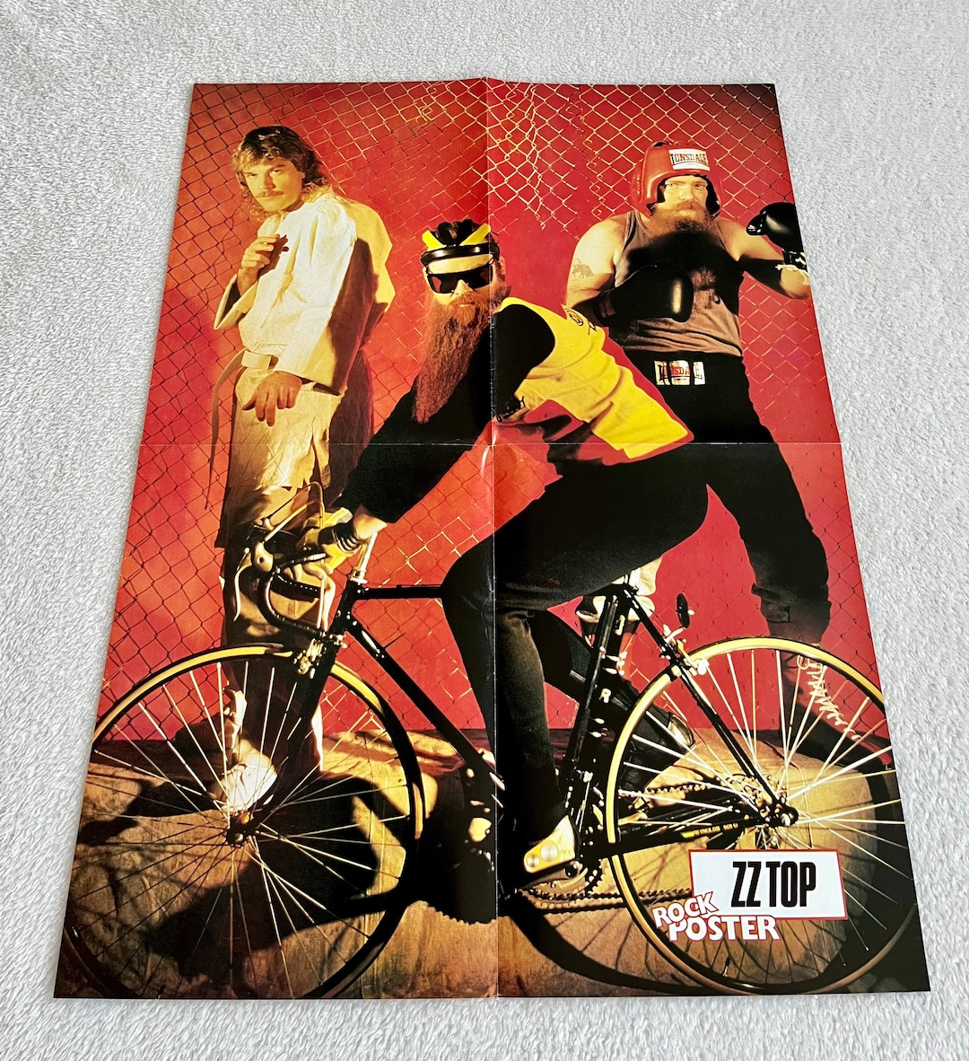 ZZ Top 1985 Swedish Poster Music Magazine 1980s Billy Gibbons Dusty ...