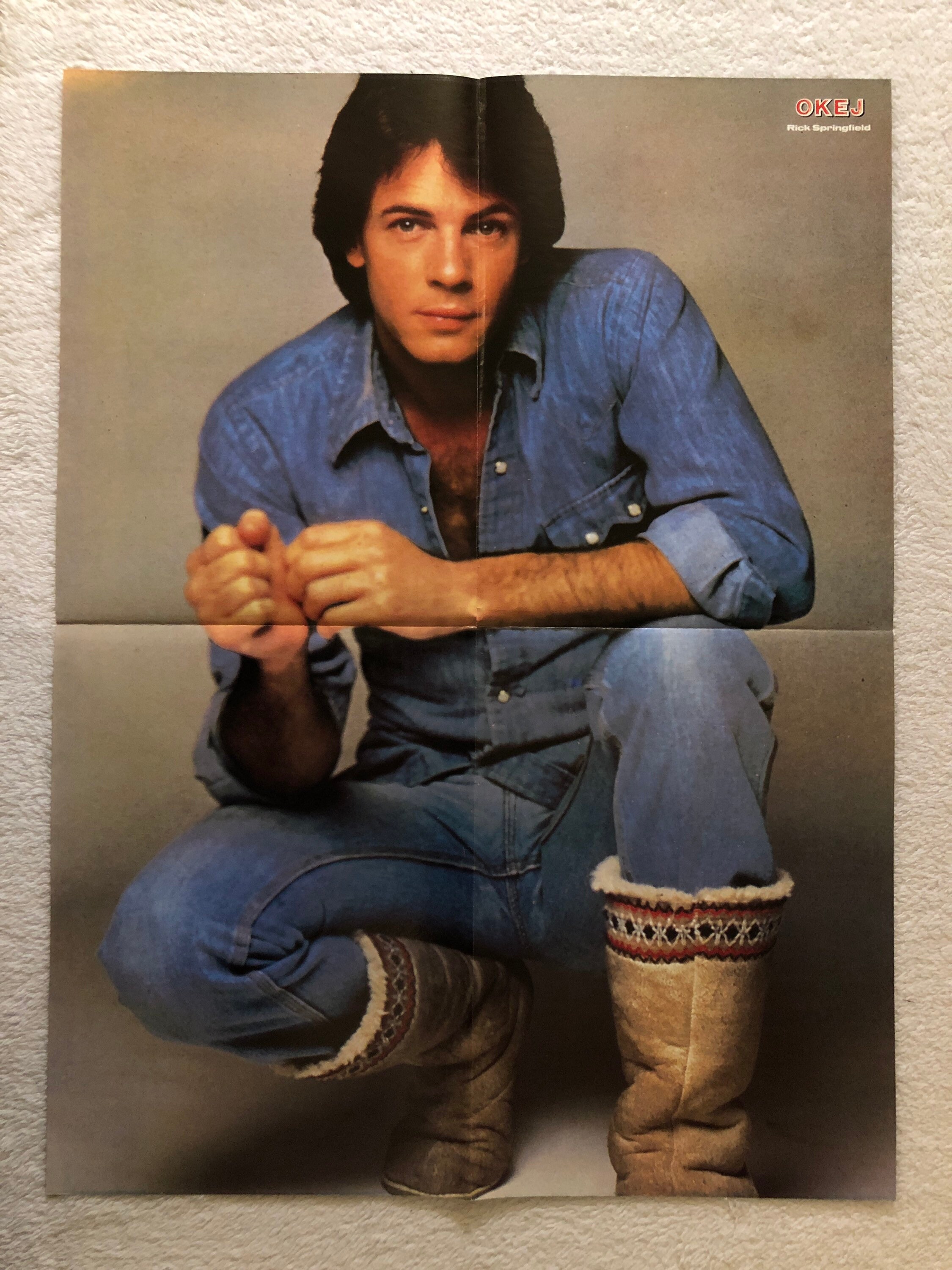 Rick Springfield 1984 Swedish Poster Magazine OKEJ 1980s - Etsy 日本