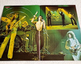Queen Poster 1976 Live Swedish Poster Magazine 1970s Freddie Mercury ...