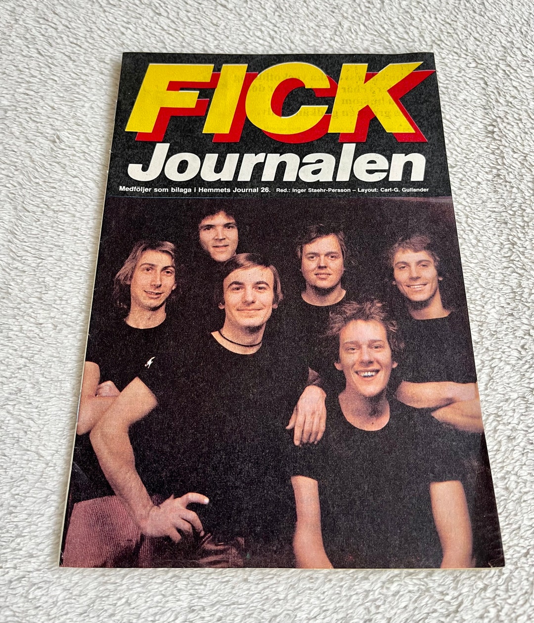 ABBA 1977 Swedish Magazine Poster 1970s Björn Ulvaeus Agnetha Fältskog ...