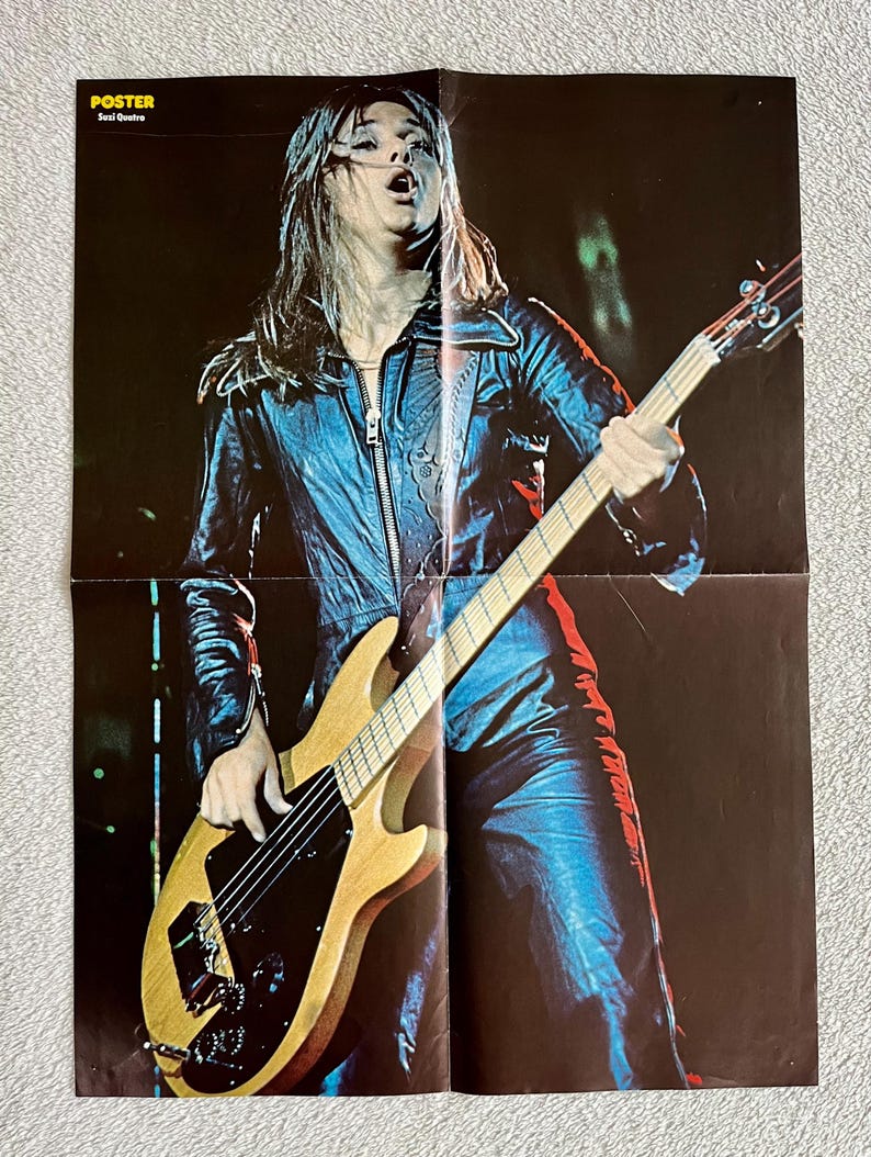 Suzi Quatro Poster 1975 Swedish Poster Music Magazine 1970s Vintage ...