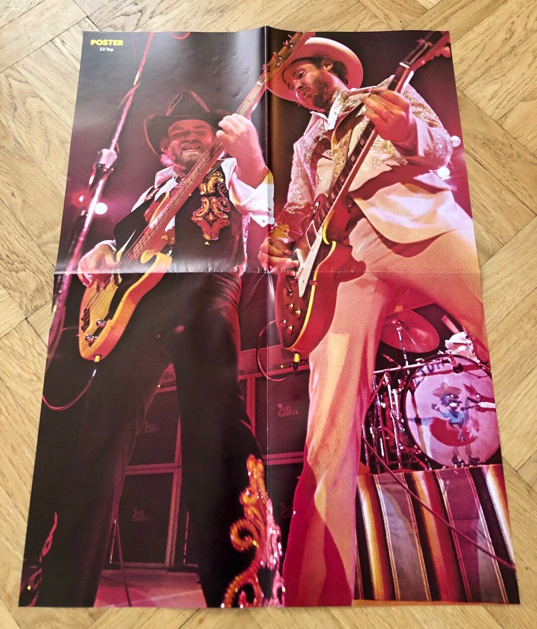 ZZ TOP Poster Live 1977 Swedish Poster Magazine 1970s Billy Gibbons ...