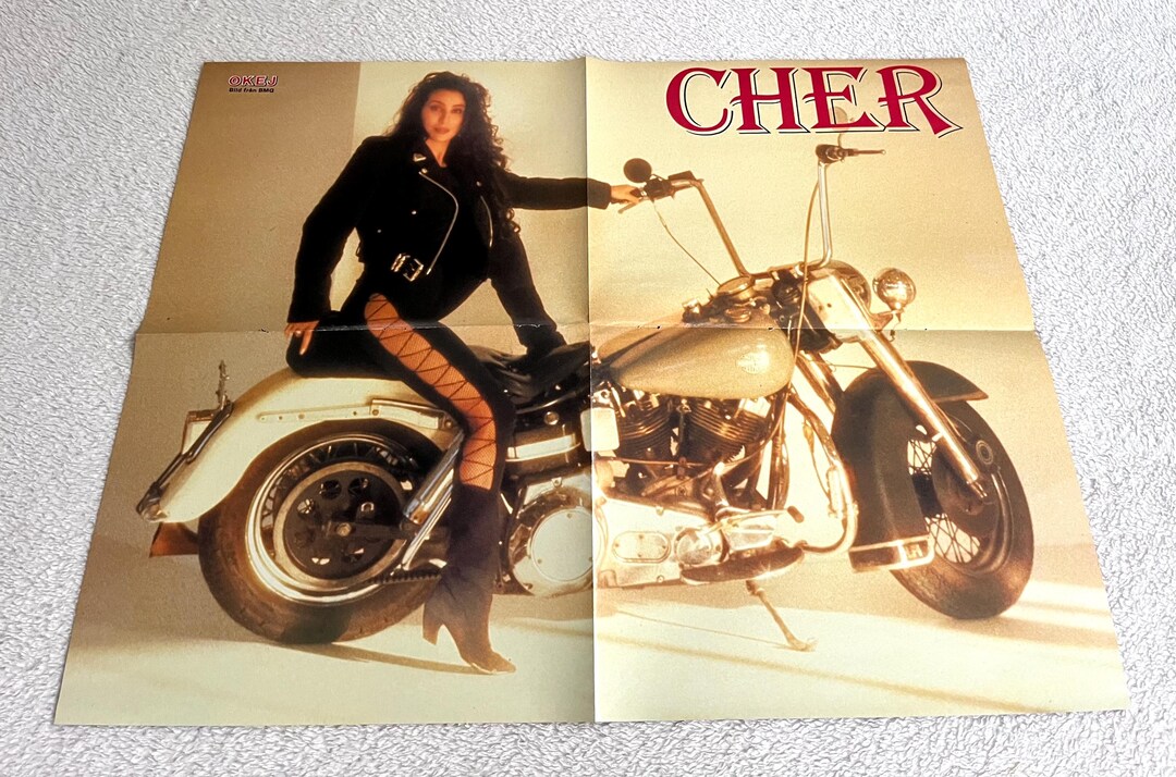 CHER 1990 Chopper MC Swedish Poster Music Magazine OKEJ 1990s Vintage ...