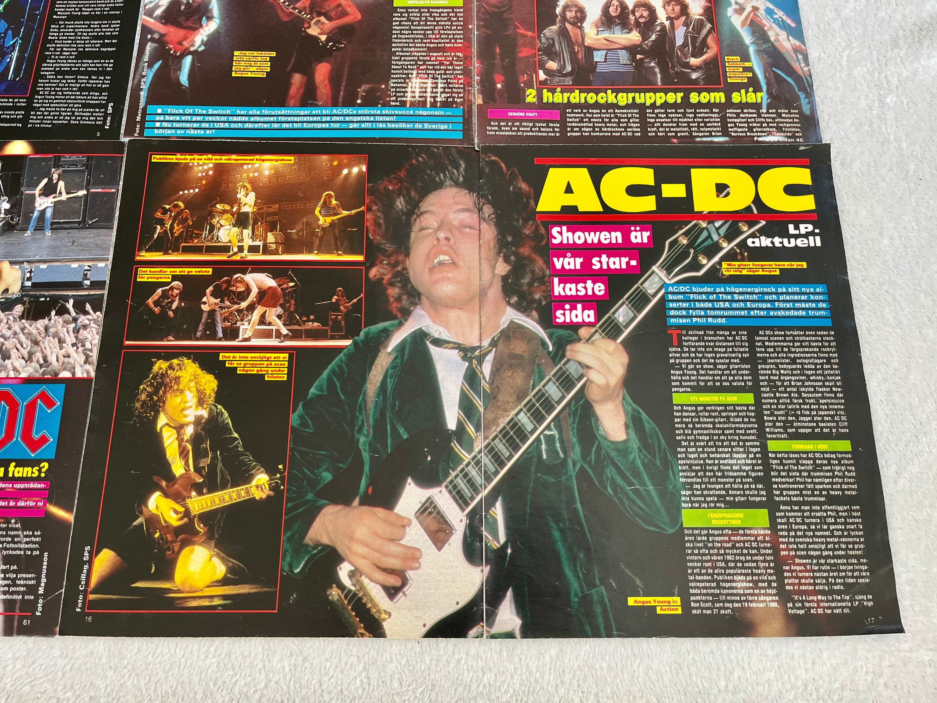 AC/DC 1983 Clips Angus Young Swedish Poster Music Magazine - Etsy