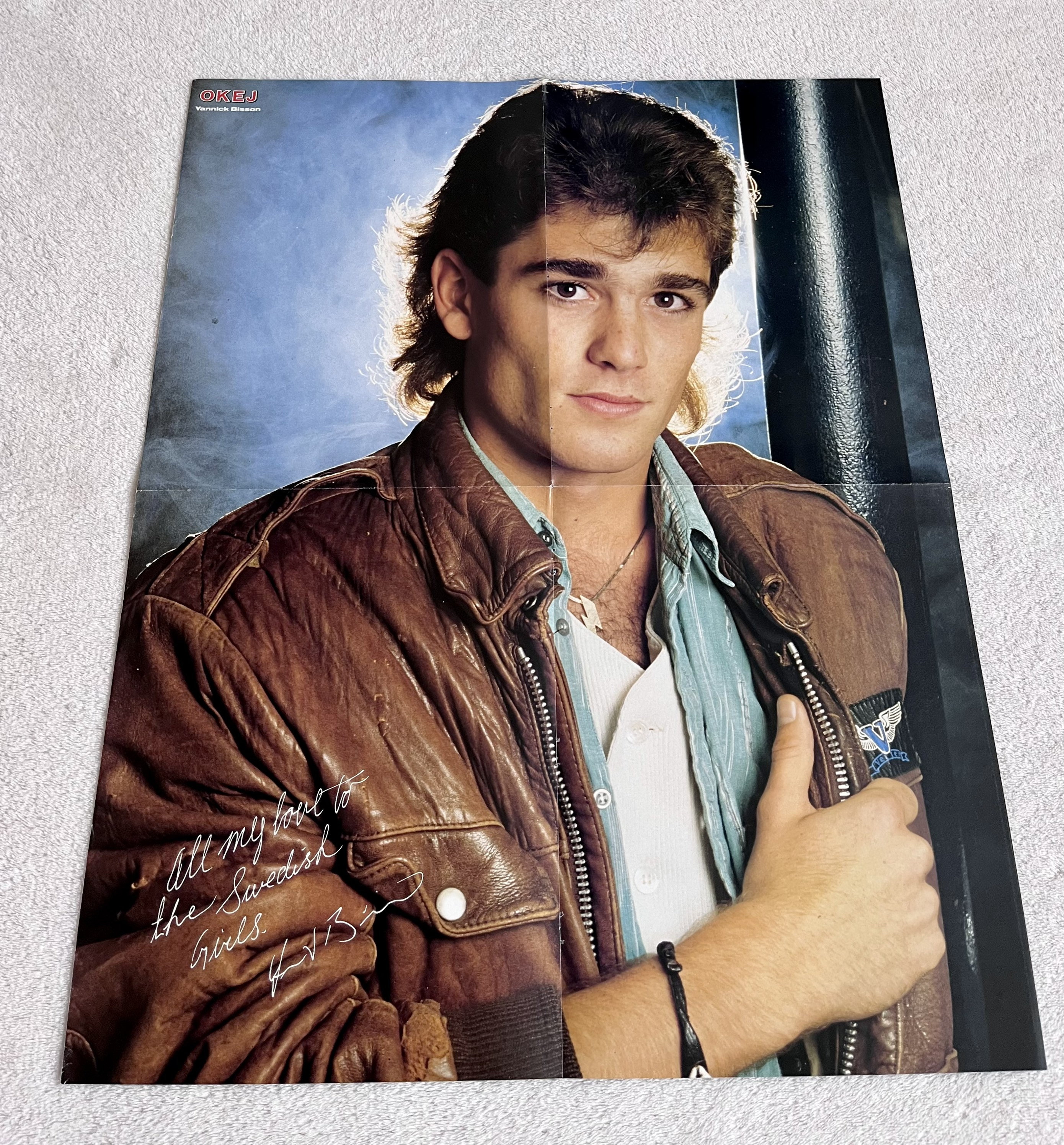 Yannick Bisson 1987 Swedish Poster Music Magazine OKEJ 1980s - Etsy