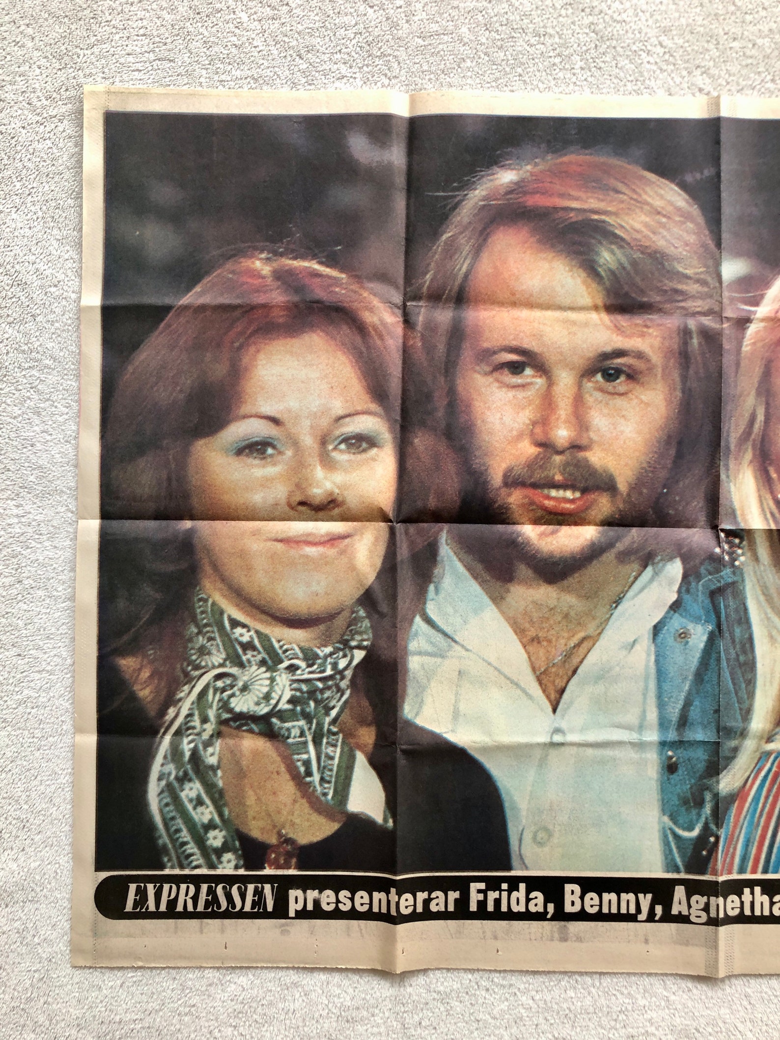 ABBA 1977 Swedish Magazine Poster 1970s Björn Ulvaeus Agnetha Fältskog ...